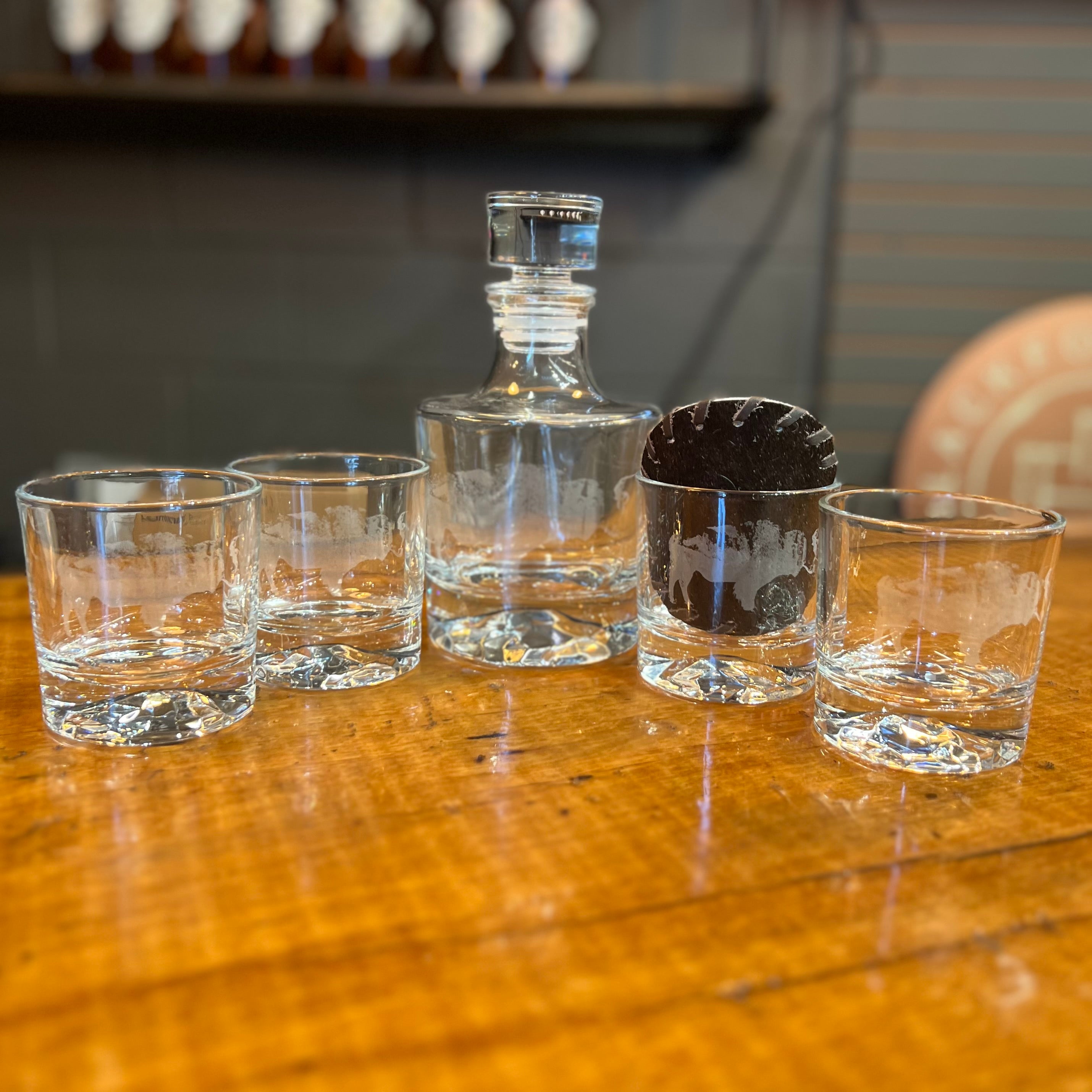 Mike Bison Decanter Set – West River Whiskey Co